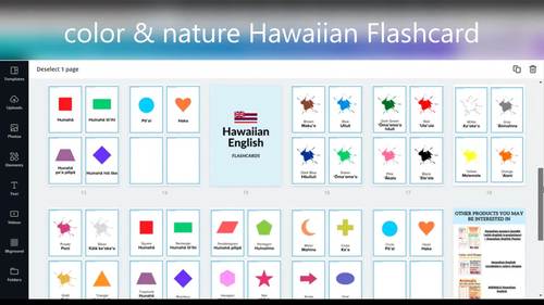 Hawaiian flashcards colors and shapes by Language Forum | TPT