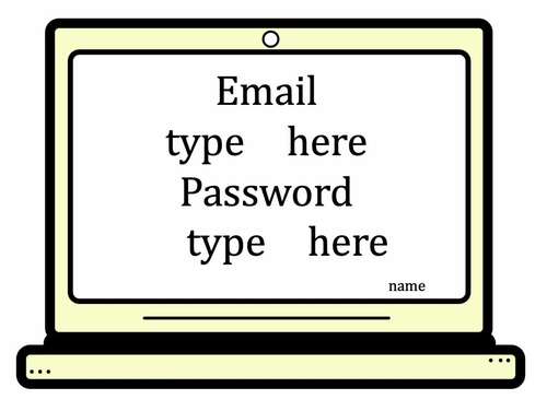 EDITABLE, Chromebook Log in Templates by ALL ABOUT SPED with Makenna