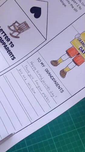 Grandparents Day Letter & Cards Coloring and Writing Craft | DIY Templates