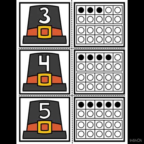 Thanksgiving Number Matching Cards 0–20 | Pilgrim Hat Theme (Kindergarten)