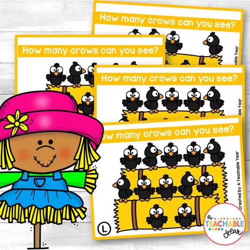 Fall Count the Room Cards and Worksheets by A Teachable Year | TpT