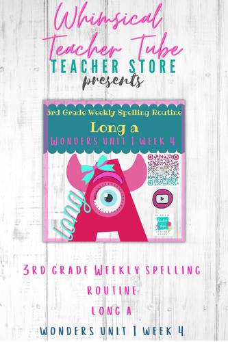 3rd Grade Weekly Spelling Routine-Long a | TPT