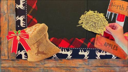 Santa's Barn Bulletin Board Kit Christmas Decorations by Bulletin Board ...