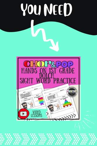 Chop and Pop Hands On 1st Grade Dolch Sight Word Practice | TpT