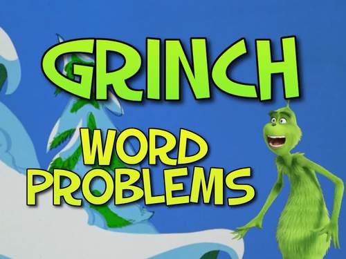 Animated GRINCH Word Problem Game Grade 2: Add/Sub by TeachHeath