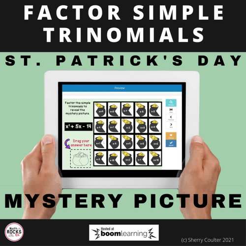 St Patrick's Day Factoring Quadratic Simple Trinomials a = 1 Digital ...
