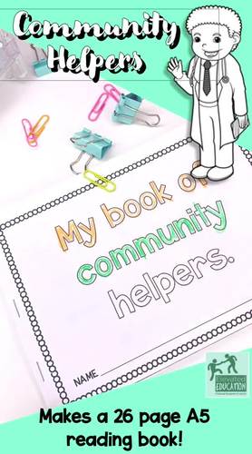 Morning work community workers thematic unit worksheets - early reading