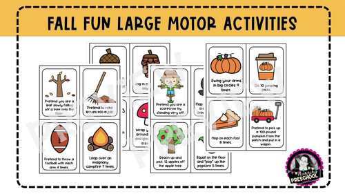 Fall Fun Brain Breaks | Large Motor Activity Cards | Indoor or Outdoor