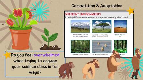 COMPETITION, ADAPTATION & EXTINCTION - 8 LESSONS - PLANT/ANIMAL ...