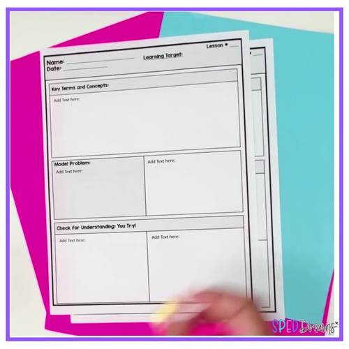 Guided Notes Template 4 Designs Editable in Powerpoint with Practice ...
