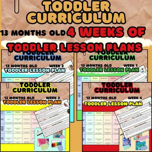 13 months old toddler curriculum MONTHLY BUNDLE by Tikes Learning Space
