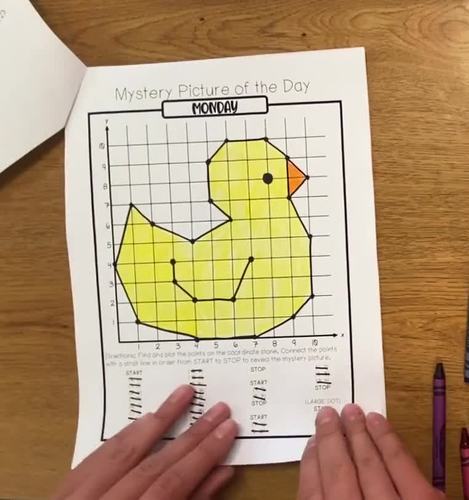 Quadrant 1 Coordinate Plane, 10 Mystery Pictures using the First Quadrant