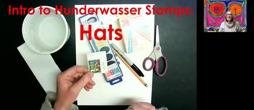 Hundertwasser Stamps: Hats Art Lesson for Kids by ART CART TEACHER