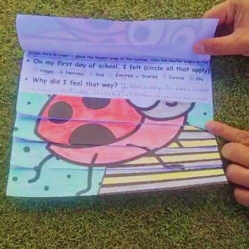 My First Day Jitter Bug Flip Book Craftivity – Back to School SEL ...