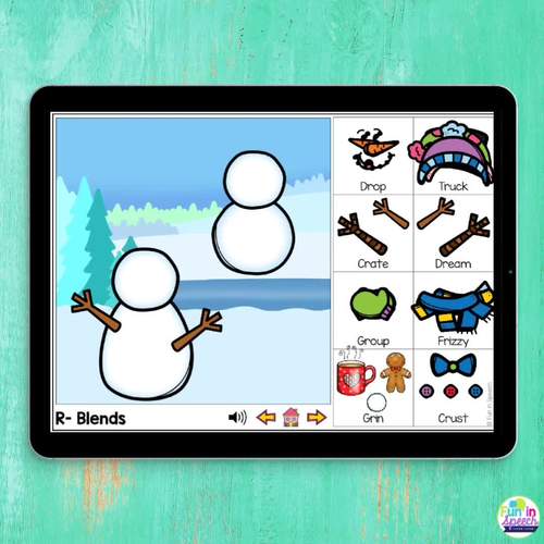 Build a Snowman Winter Boom Cards for Speech Therapy by Fun in Speech
