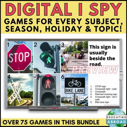 Real Photo I Spy Games for Elementary Students: Editable Clues for All ...