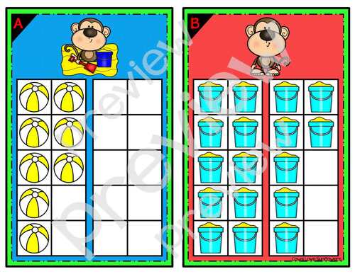 Monkey Vacation | Double Ten Frames Math Scoot Activity (0-20) | Teen ...