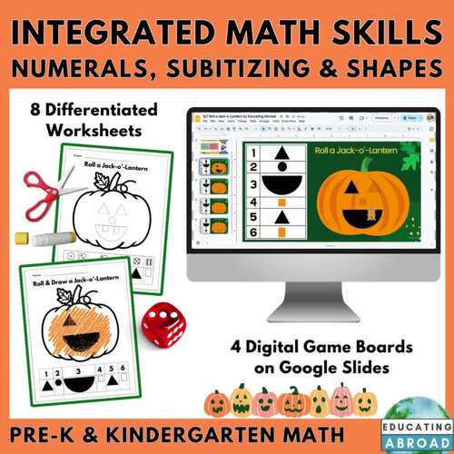 Roll a Jack-o-Lantern Math Game | Halloween Worksheets and Pumpkin ...