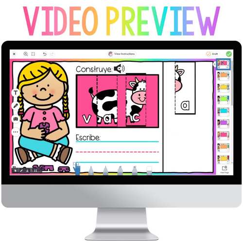 Rompecabezas Digital Palabras con A - Google Slides™ | SeeSaw™ | PowerPoint