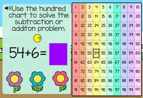 | BOOM Cards ™ | Addition and Subtraction with Hundreds Chart- Type the ...