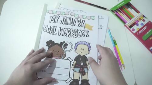 January Goal Setting Workbook & SEL Goal Tracker | New Year Activities
