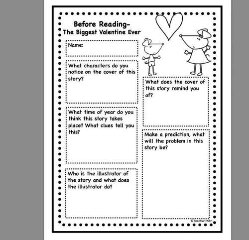 The Biggest Valentine Ever Book Activity Pack for Valentines Day