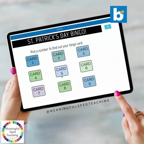 St. Patrick's Day Bingo Game Boom Cards™ by Meaningful Sped Teaching