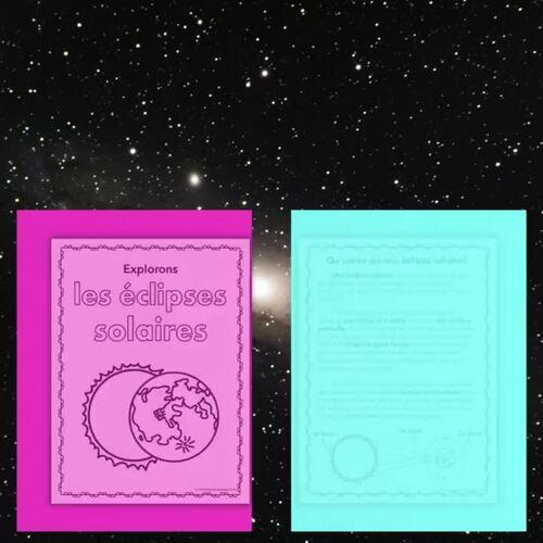 French Solar Eclipse Worksheets and Digital Resource, les Éclipses Solaires