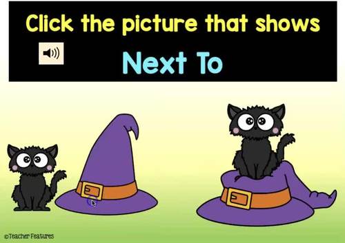 FALL Boom Cards Halloween POSITIONAL WORDS FOR PRESCHOOL, PREK ...