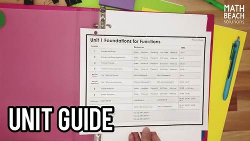 Foundations for Functions - Unit 1 Bundle - Texas Algebra 2 Curriculum