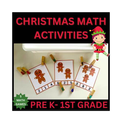 5 Christmas Math Centers | Winter Counting Activities for Preschool ...