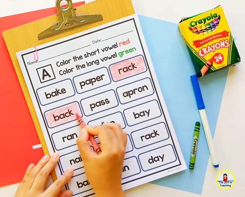 Short Vowel and Long Vowel Word Hunt by The Joy in Teaching | TPT