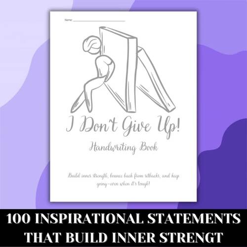 Boost Resilience and Perseverance | 100 Growth Mindset Cursive Writing ...