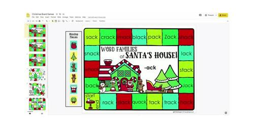 Digital Christmas Reading Board Games by Mrs Bullington's Primary Emporium