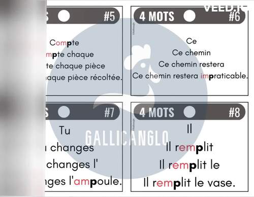 FRENCH Lecture et fluence Reading fluency practice VOL7 digraphes IM/AM ...