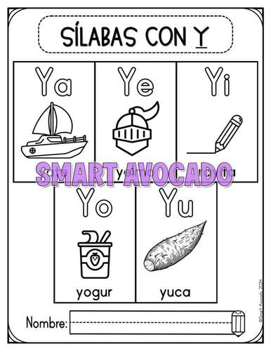 Actividades Para Imprimir de la Letra Y y Sílabas con la Y ...