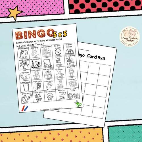 Kindness & Good Habits Bingo | Fun SEL & Daily Routine Activities for Kids