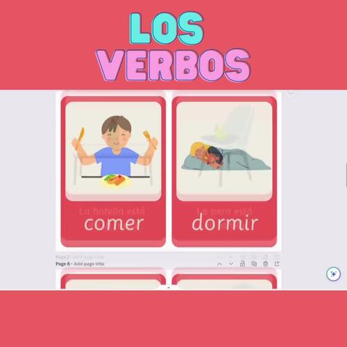 Spanish Moduel 4 - Los Verbos by PJs Childrens Books | TPT