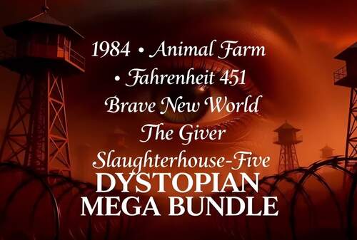 Dystopian Literature Mega Bundle: 1984, Animal Farm, Fahrenheit 451 & More