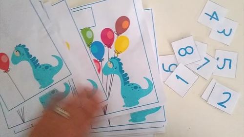 Counting to 10 Adapted Book Dino Balloons Number Identification ...