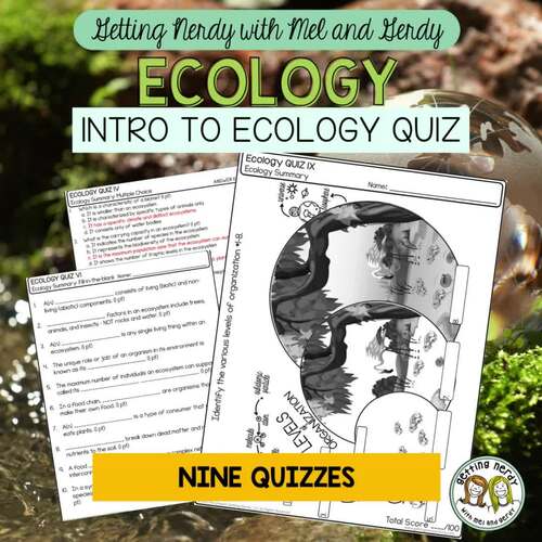 Ecology | Ecosystems | Ecology Introduction Science Vocabulary Quiz ...