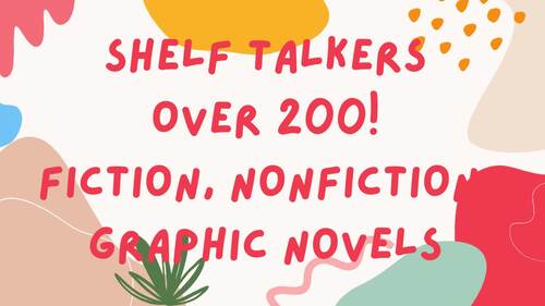 200+ Book Talker Shelf Display — Printable Middle School Library ...