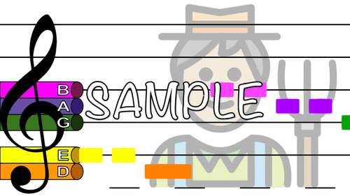 Old MacDonald - Treble Clef Recorder Play Along [DEGAB] by Mr G Music Tech