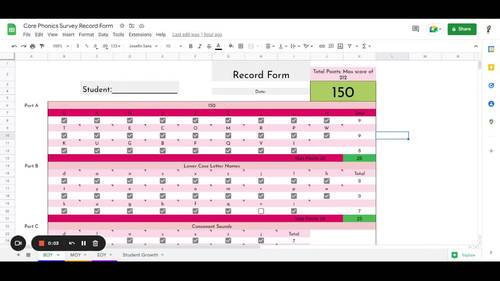 Core Phonics Survey Benchmark Assessment and Student Probe-The Bundle