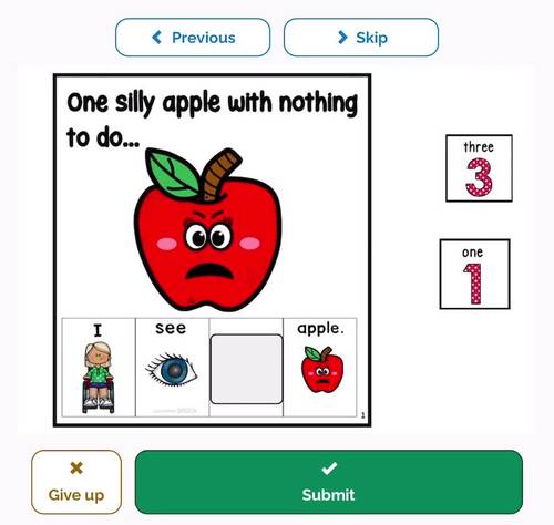 Interactive Book: Ten Silly Apples (print & digital), Counting1-10