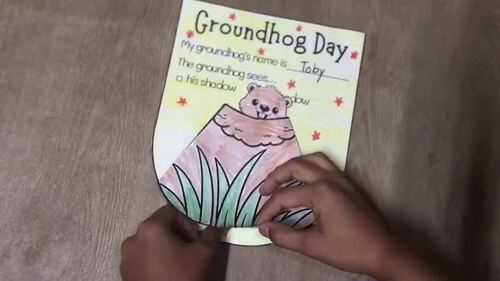 Groundhog Day Printable Craft for Kids | Cut & Glue Activity | No Prep ...
