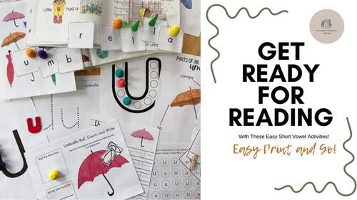 NO PREP Short Letter U Vowel Phonics Packet | TPT