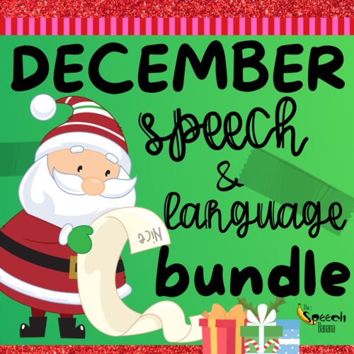 December Speech-Language Digital Boom Bundle by The Speech Banana TpT