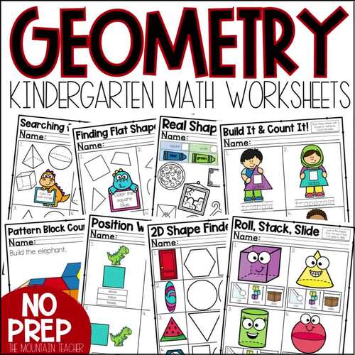 2D and 3D Shapes Worksheets, Posters and Activities | Kindergarten ...