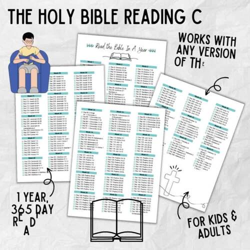 Read the Bible in a Year | Bible Reading Tracker | Printable Bible ...